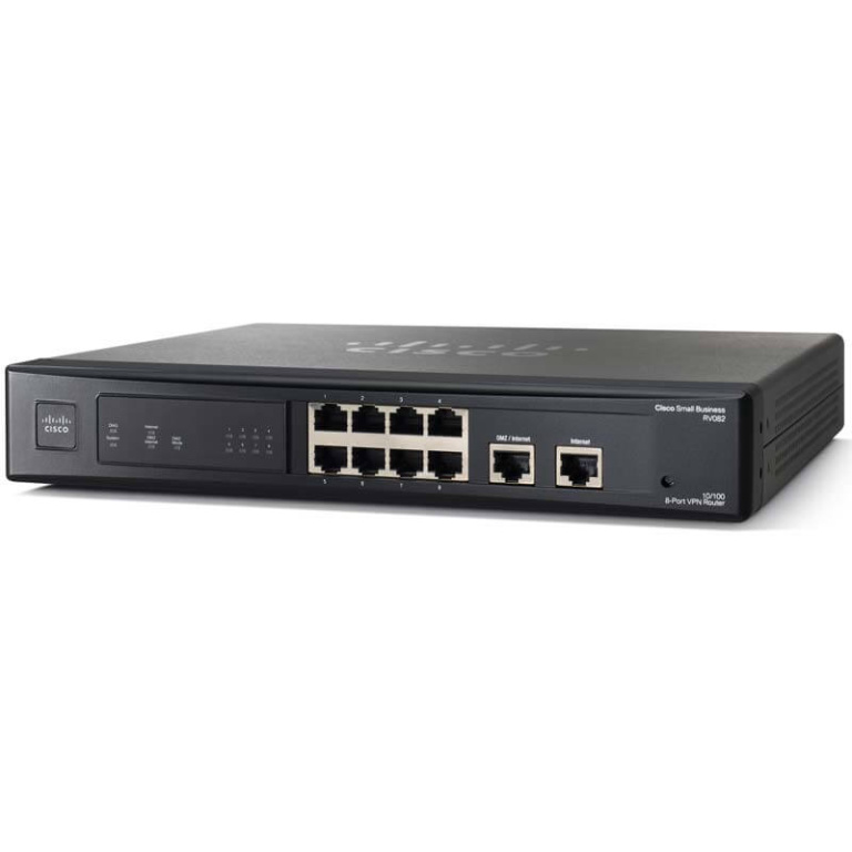RV082 8-Port Wired Router | Cisco Dual WAN 10/100 Router