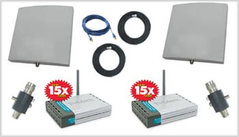 High Speed Wireless Ethernet Point to Point Bridge Kit
