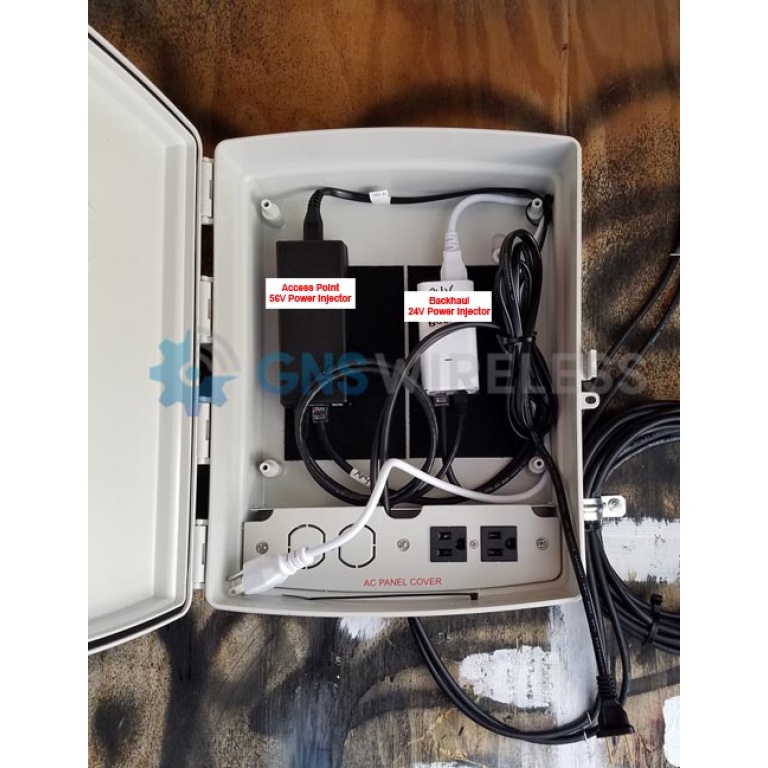 Outdoor Waterproof Enclosure with 120V Power | GNS Wireless